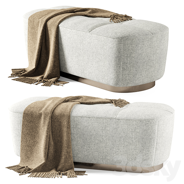 3d models: Other soft seating - Minotti Jacques ottomans / Bench