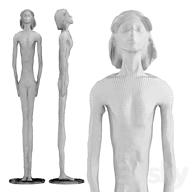 Deco Object Art Lady - Sculpture - 3D Models