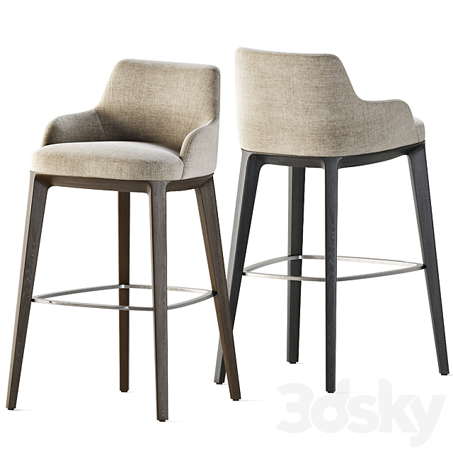 Sophie Bar Stool Minotti - Chair - 3D Models