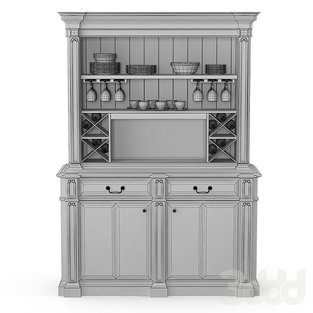 Станция официанта - Кухни - 3D Модель