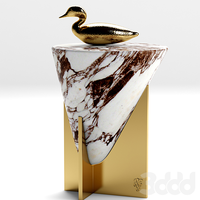 Minstrel small table and Rosemary leather armchair - Visionnaire Home ...