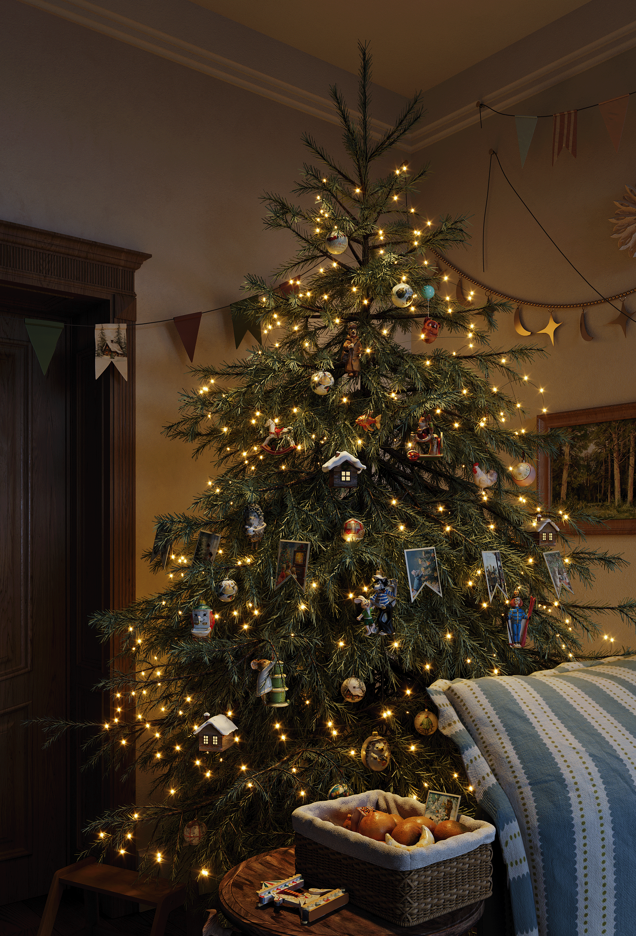 С наступающим Новым Годом - Работа из галереи 3D Моделей