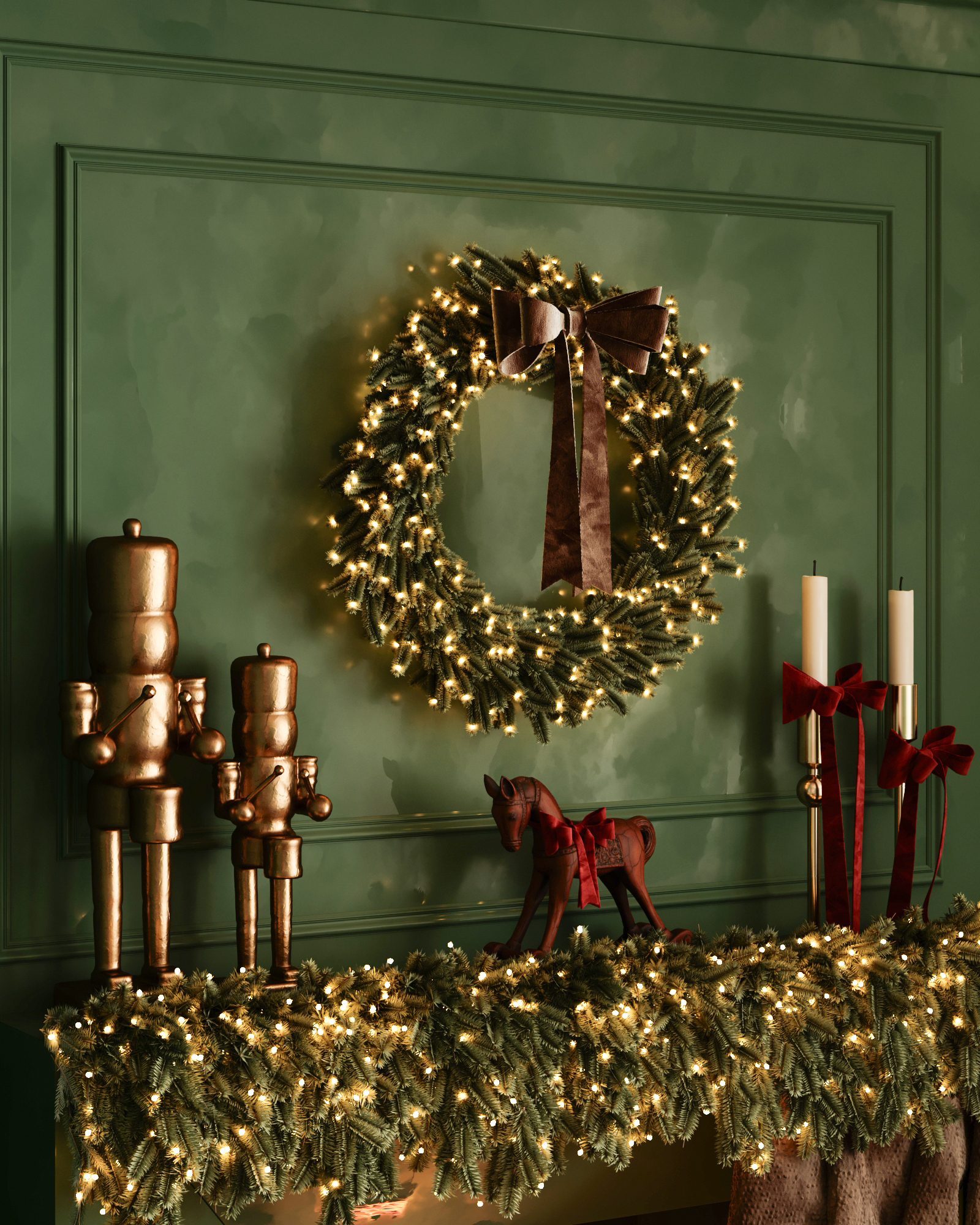 Рождественская гостинная - Работа из галереи 3D Моделей