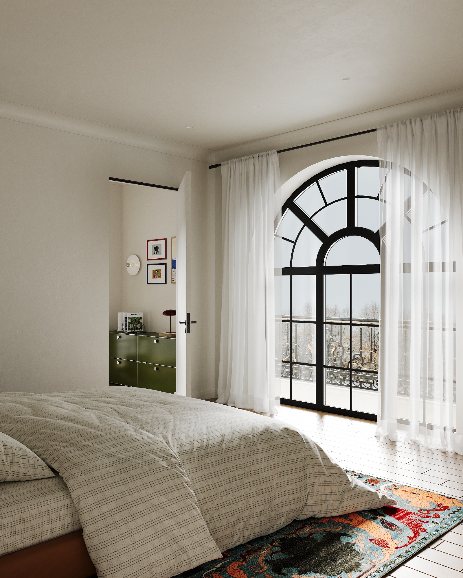 Спальня с кабинетом - Работа из галереи 3D Моделей