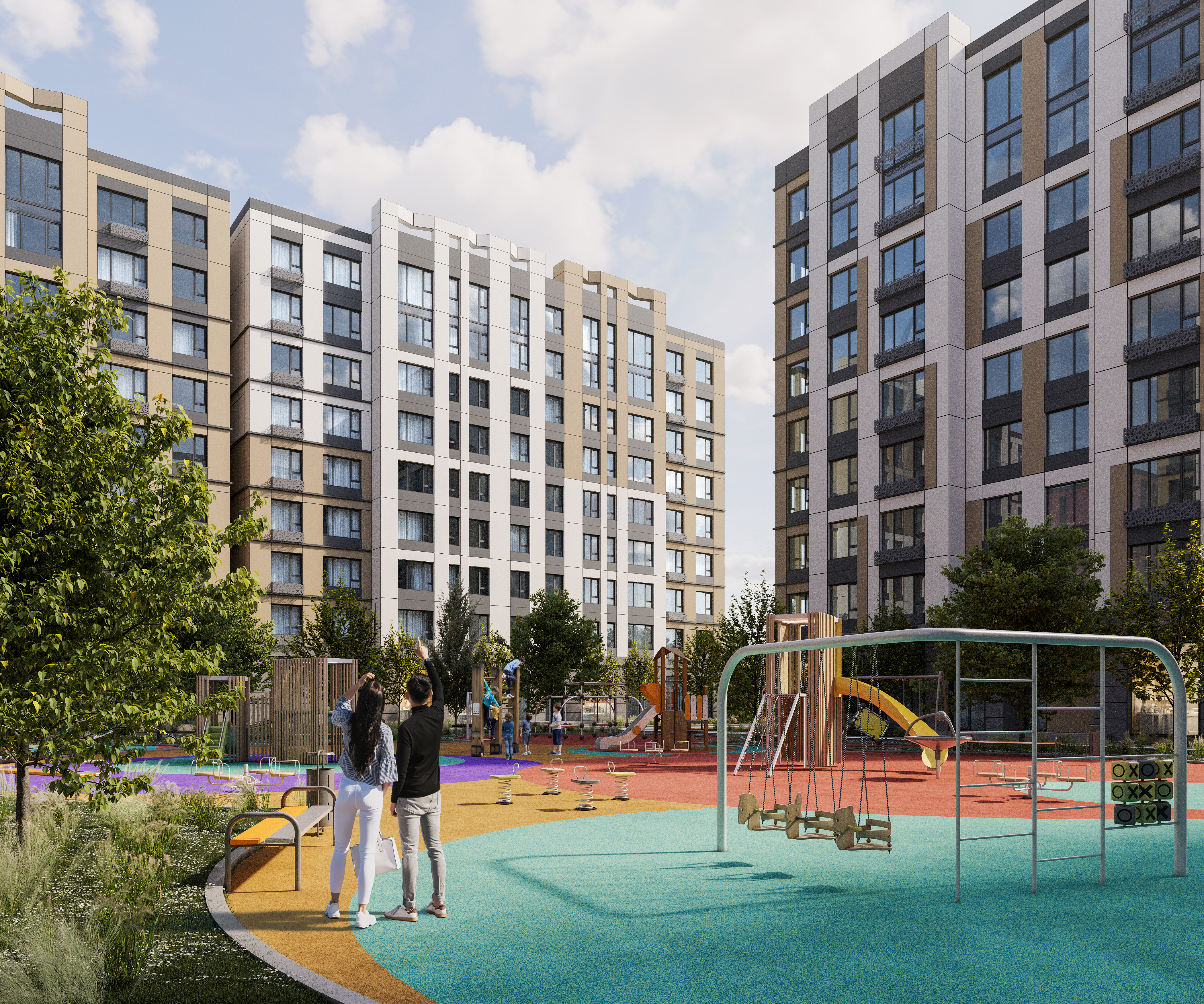 Residential complex Magnit Alatau - Работа из галереи 3D Моделей